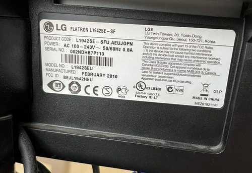 Монитор для компьютера LG flatron L1942SE