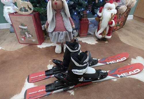 Горные лыжи детские 90 + ботинки