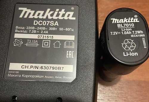 Акб и зарядное устройство для отвертки makita