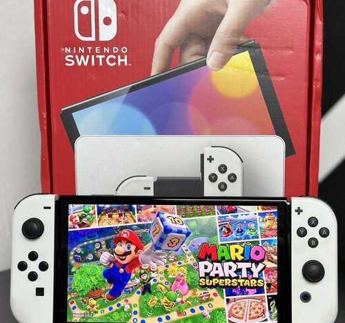 Прошитый Nintendo switch Oled (чип 256gb игры)