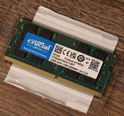 Оперативная память Crucial DDR4 Sodimm 32 3200