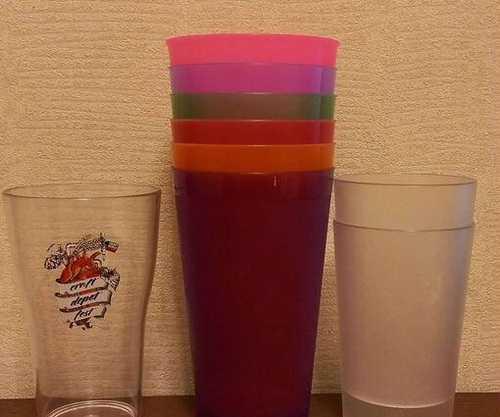 Пластиковые многоразовые стаканы