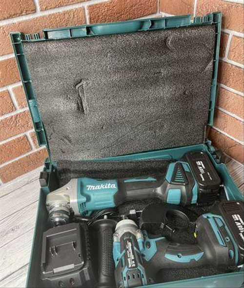 Набор болгарка +гайковерт makita новый