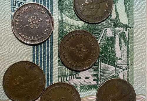 Монета new penny 1/2 Великобритания