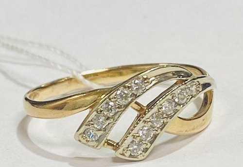 Золотое кольцо с фианитами (14400)*