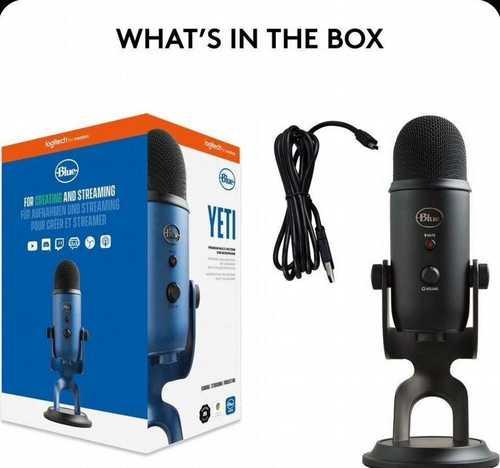 Микрофон проводной Blue Yeti Blackout черный