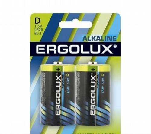 Ergolux.LR20 Alkaline BL-2 (LR20 BL-2, батарейка,1