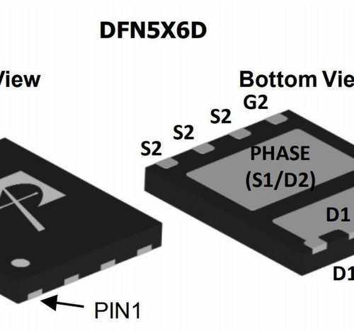 Микросхема AON6994 N-Channel MOSFET 30V 50A DFN5x