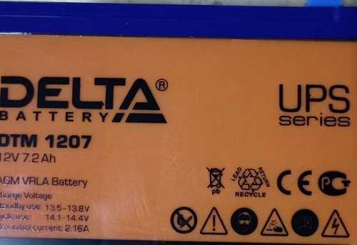 Аккумулятор Delta DTM 1207- 12v 7.2ah