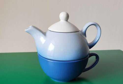 Заварочный чайник эгоист и чашка St James Pottery