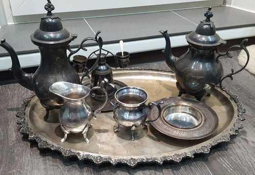 Старинный Сервиз Индия. Латунь-Серебрение