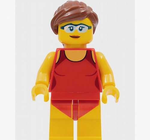 Минифигурка lego Beachgoer - Red Female Swimsuit and Light Blue Glasses cty0759 U