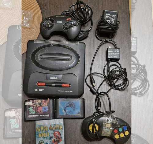 Sega mega drive 2 с 3 играми