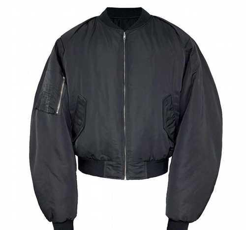 Бомбер 400g oversized black bomber