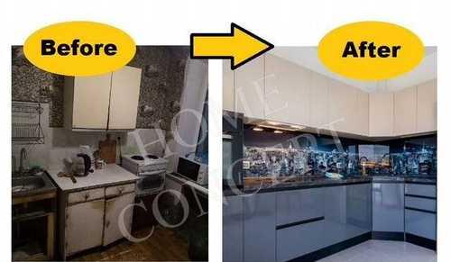 Реставрация кухонных фасадов