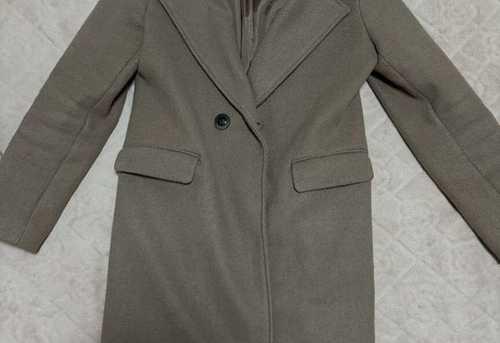Пальто женское коричневое