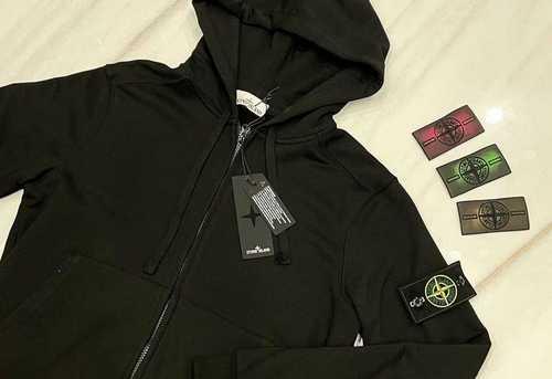 Зип-худи Stone Island + термопатч чёрного цвета