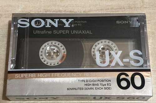 Аудиокассета Sony UX-S 60 1986 год новая