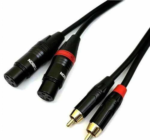 Кабель Tubon 2 x XLR(F) -2 x RCA(M) 2XF2R001 2м