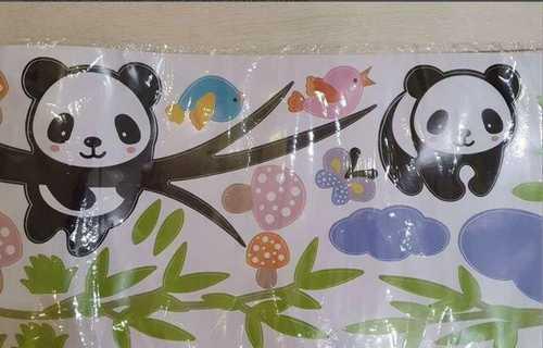 Наклейки на стену интерьерные детские панды
