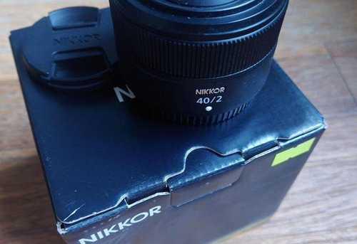 Nikon Nikkor 40mm 40 F/2 как новый