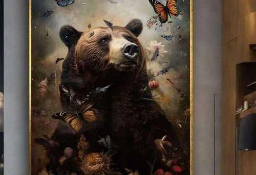 Картина маслом Медведь на прогулке