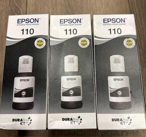 Чернила Epson 110 C13T03P14A Black