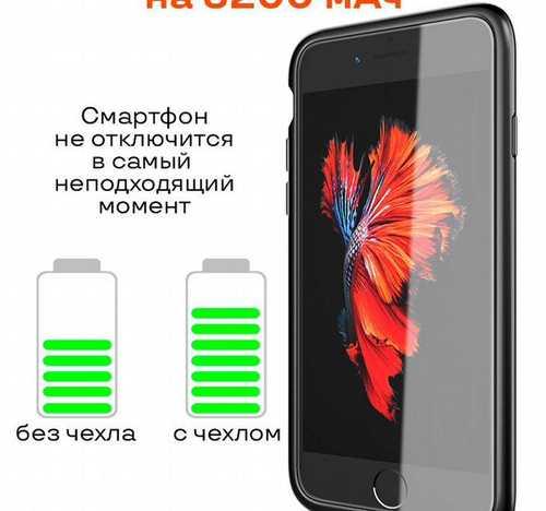 Чехол-аккумулятор для iPhone 6/6S/7/8/SE 2 и 3 пок