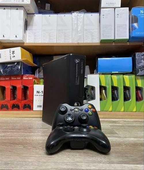 Xbox 360 Slim 250gb freeboot, 2 дж, куча игр