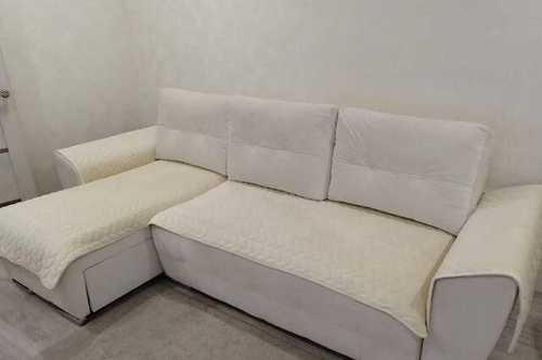 Накидка дивандеки на угловой диван или кресла Happ