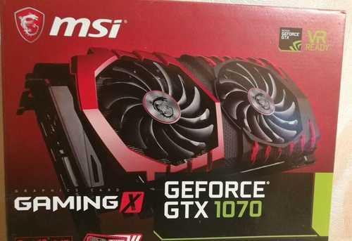 Видеокарта MSI GTX 1070 gaming 8гб