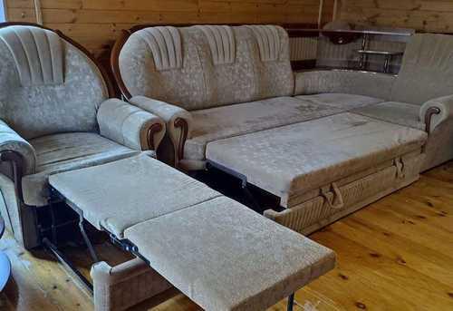 Угловой диван+ кресло-кровать