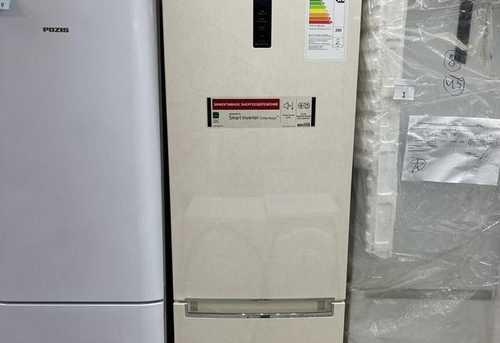 Холодильник с морозильником LG GC-B509sesm бежевый