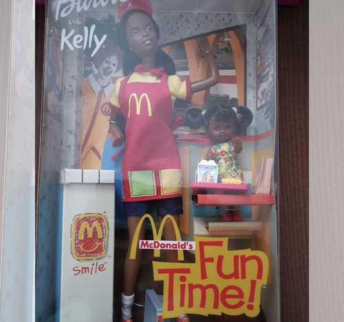 Кукла barbie and Kelly McDonald's fun time