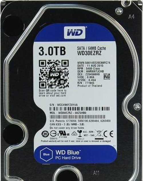 Жесткий диск WD Blue WD30ezrz. 3TB