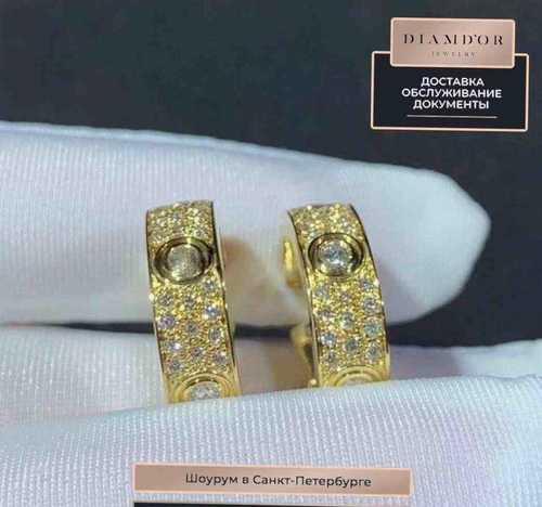 Золотые серьги Cartier Love