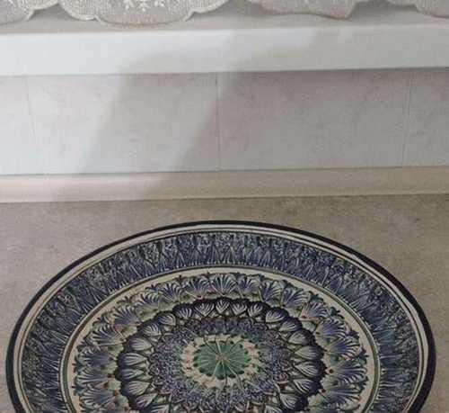 Узбекский расписной керамический ляган 32 см
