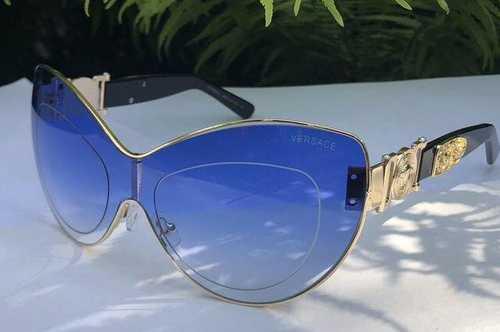 Солнцезащитные очки Versace, голубые, новые