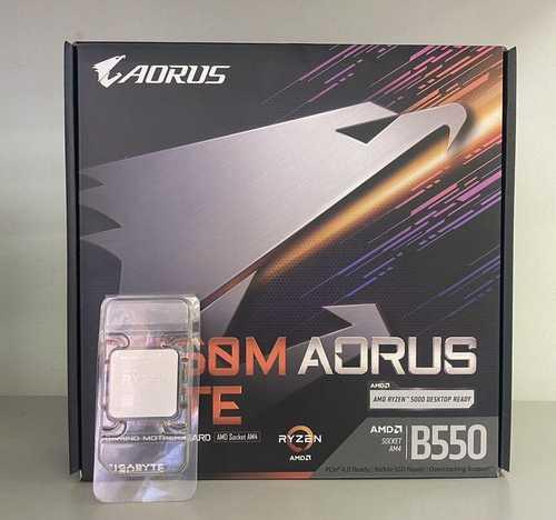 Комплект Ryzen 5 5600 + gigabyte B550M aorus elite