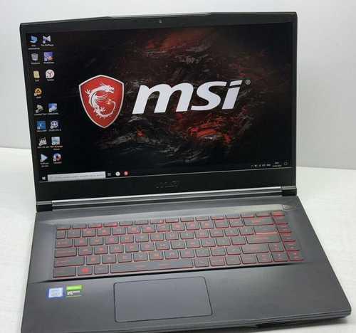 Игровой ноутбук MSI Thin 1660ti i7-9750 120hz