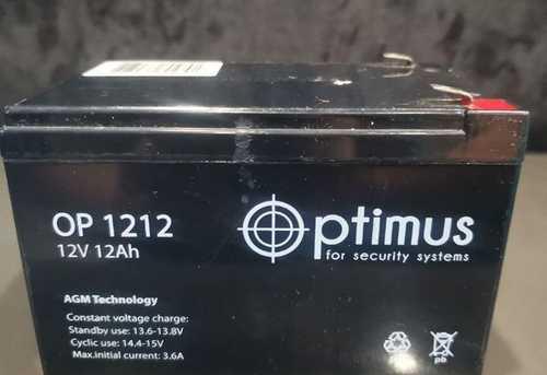 Аккумулятор Optimus OP 1212 12V 12Ah
