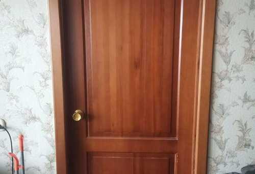 Дверь входная деревянная с коробкой бу 800 2000