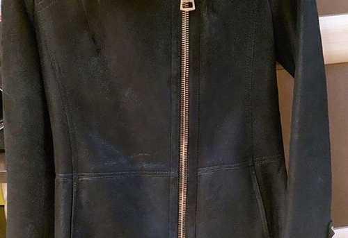 Дубленка натуральная женская 44 46 с капюшоном