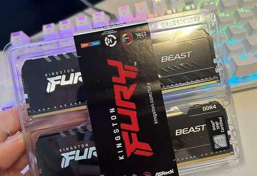 Оперативная память Kingston fury DDR4 2х8GB 3200