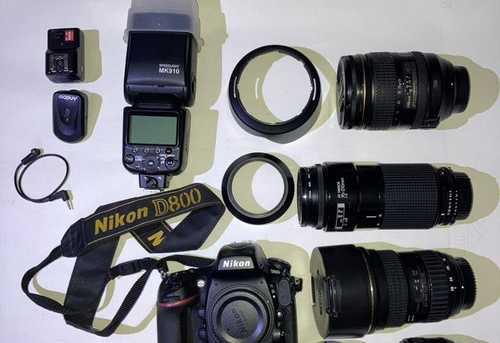 Фотоаппарат nikon D800 с комплектом