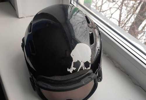 Шлем горнолыжный детский, с очками в комплекте
