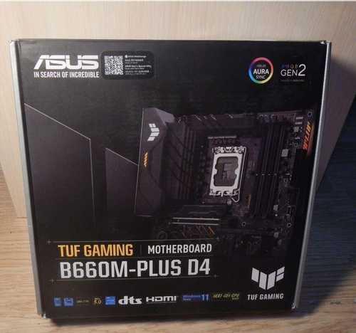 Asus TUF Gaming B660M-Plus D4, LGA 1700, mATX