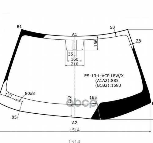 Стекло лобовое Lexus ES 12-18 ES-13-L-VCP LFW/X
