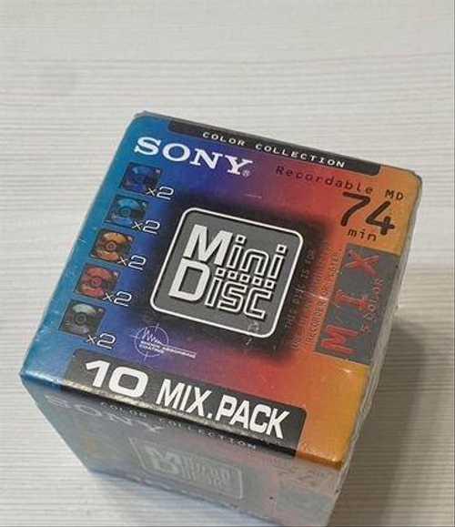 MD диски новые Sony 74 Mix Pack