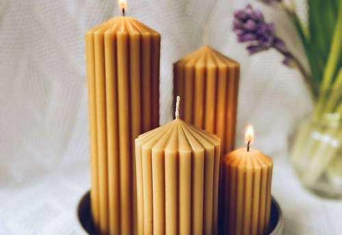 Набор интерьерных свечей из пчелиного воска